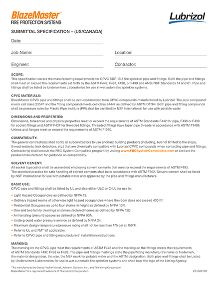 Información y Herramientas | Biblioteca de recursos CPVC de BlazeMaster®